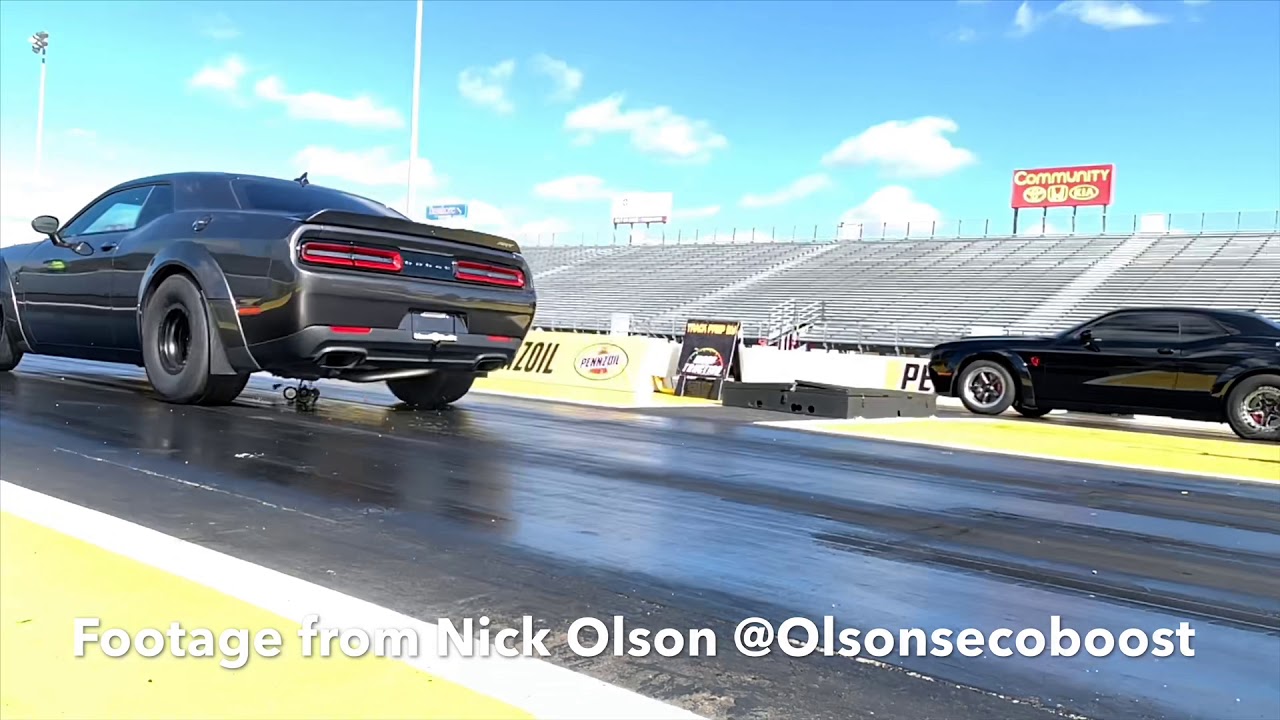 Srt Dodge Demon crazy rear end blowouts! - YouTube