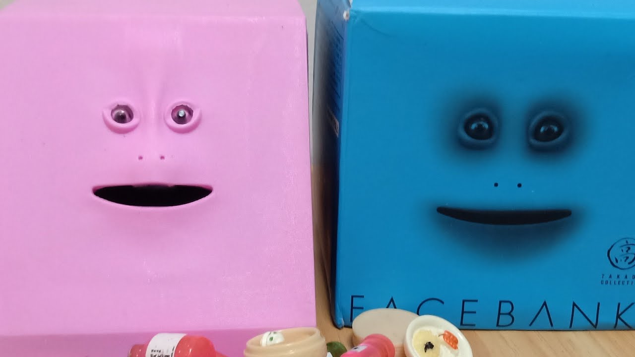 SATISFYING CUTE FACE EATING COIN PIGGY BANK - YouTube