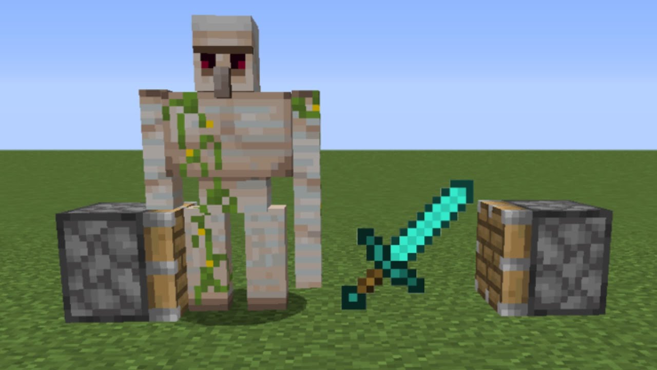iron golem + sword = ??? - YouTube
