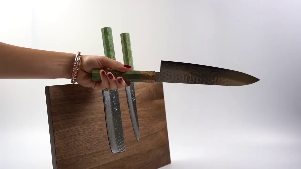 Signature Japanese Kitchen Knife Set By Sakai Kyuba GREEN - Unwrapping ...