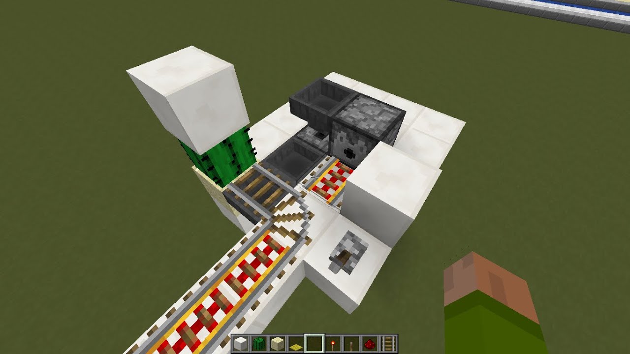 Minecraft Redstone Tutorial: Handige Minecart Launcher - YouTube