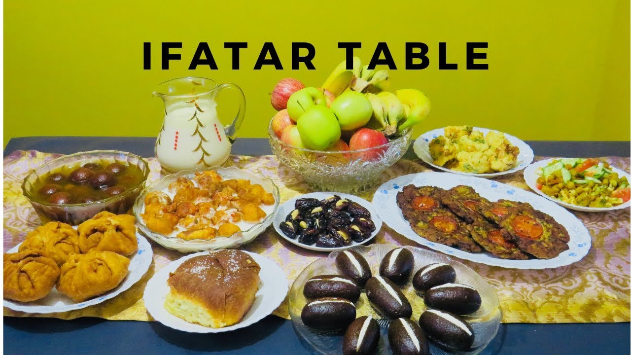 Iftar table setting & Iftar items - YouTube