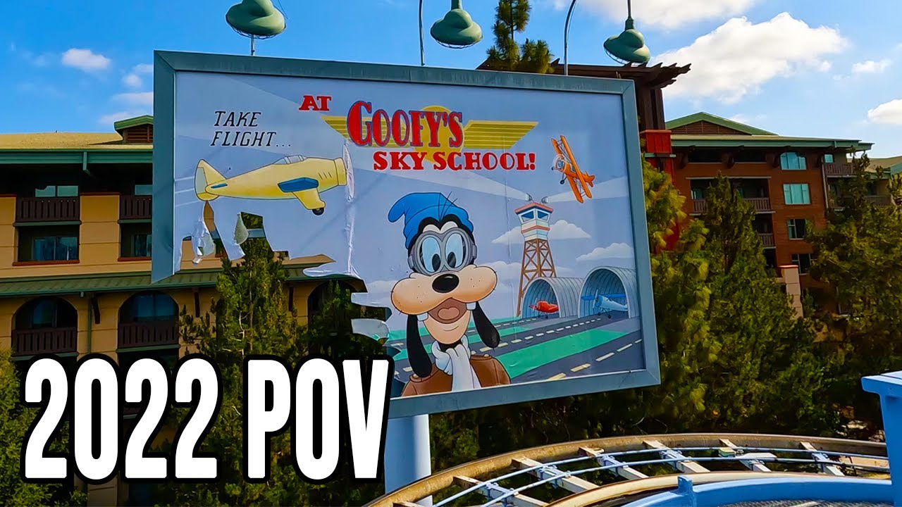 Goofy's Sky School - Disney California Adventure Ride 2022 [4K POV ...