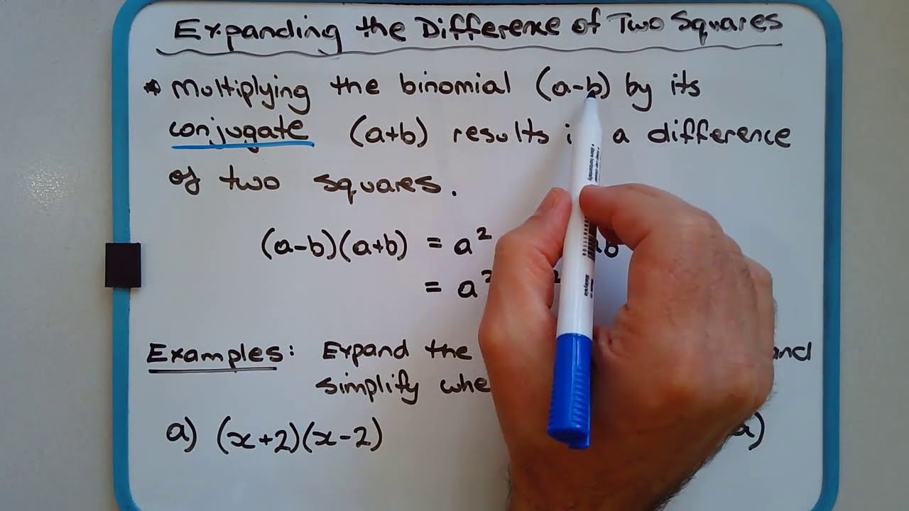 How to expand difference of 2 squares expressions in factor form (a-b ...
