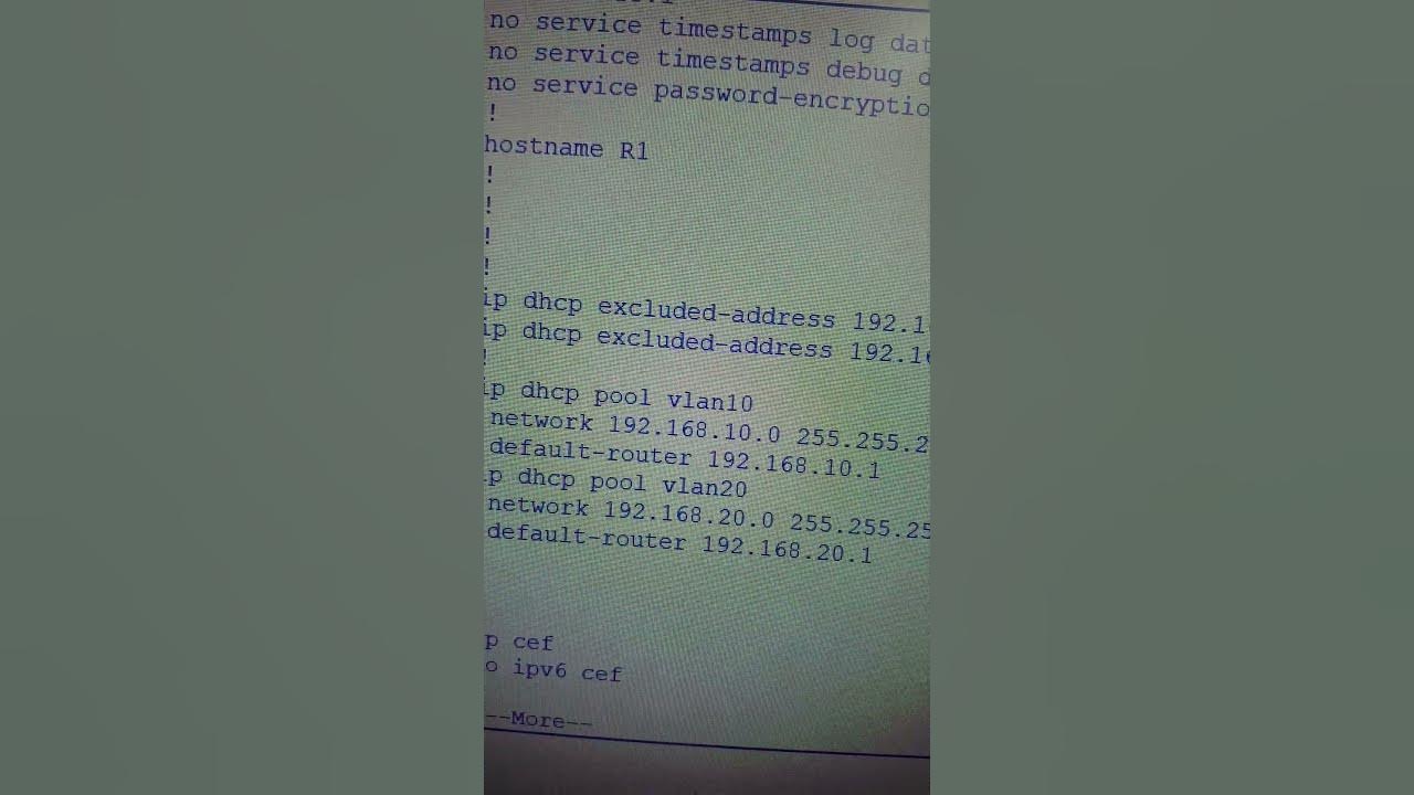Dhcp configuration in router #cisconetworks #ciscocertification #ciscotech - YouTube