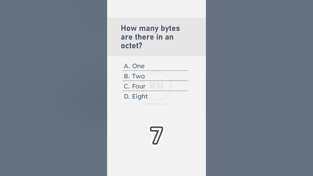 MCQ-3 | Networking Fundamentals: Exploring the Octet and Byte Count - YouTube