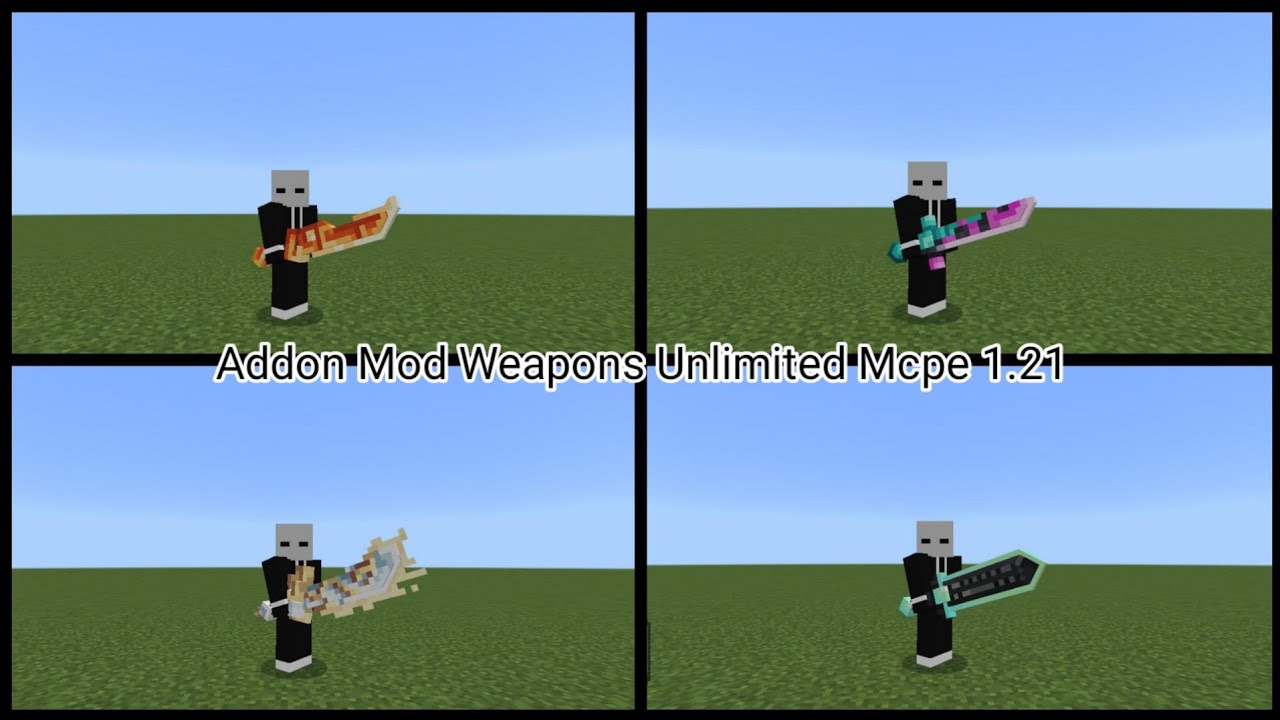 Minecraft Addon Mod Weapons Unlimited Mcpe 1.21 - YouTube