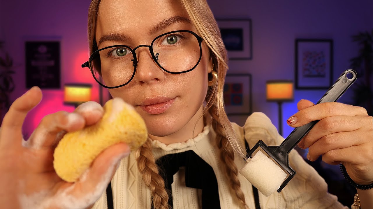 ASMR Helping You Relax After A Hard Day ~ Face & Head Massage RP - YouTube