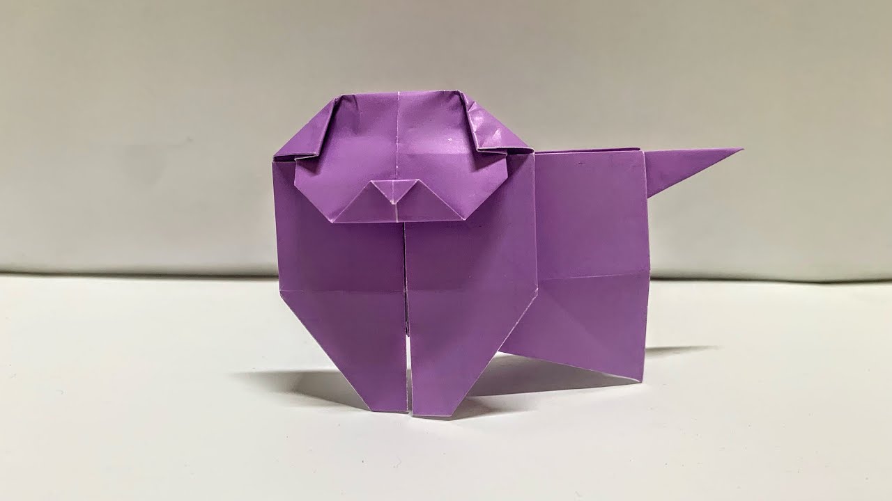 Origami Dog Easy | How To Fold a paper Dog Easy | Origami Tutorial ...