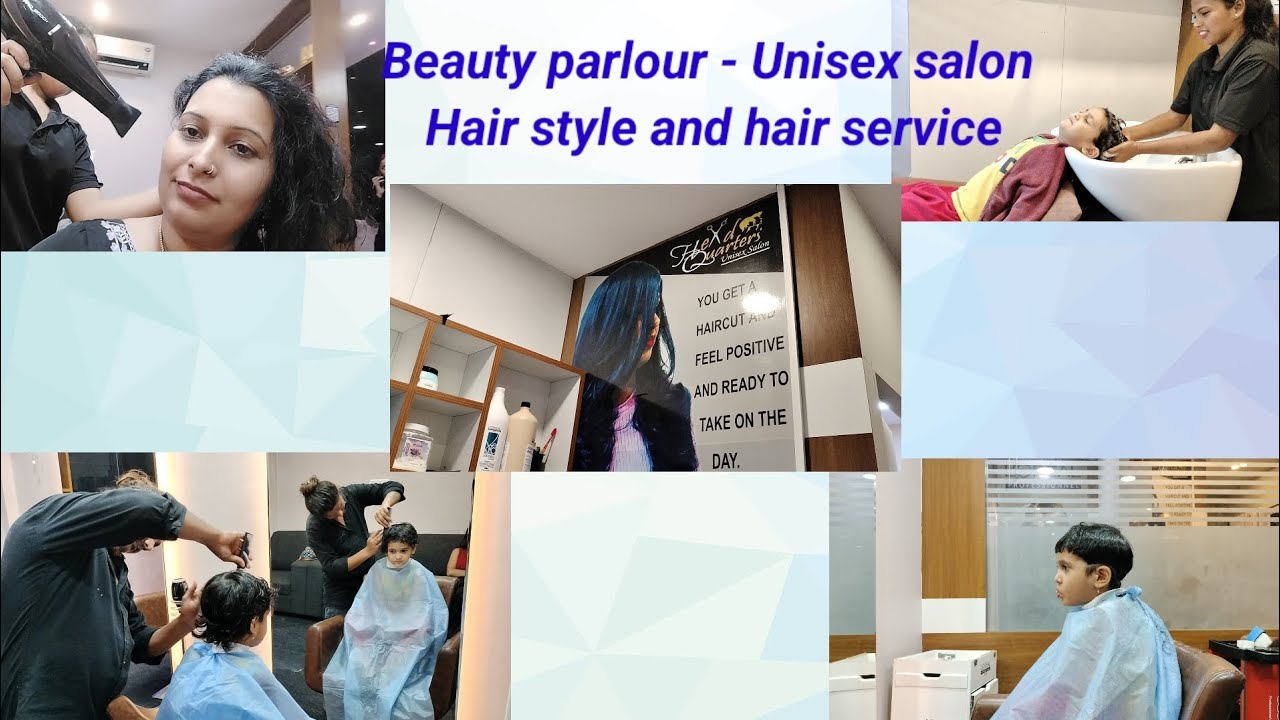 Beauty parlour visit ll Unisex salon ll Hair style, hair cut, hair ...