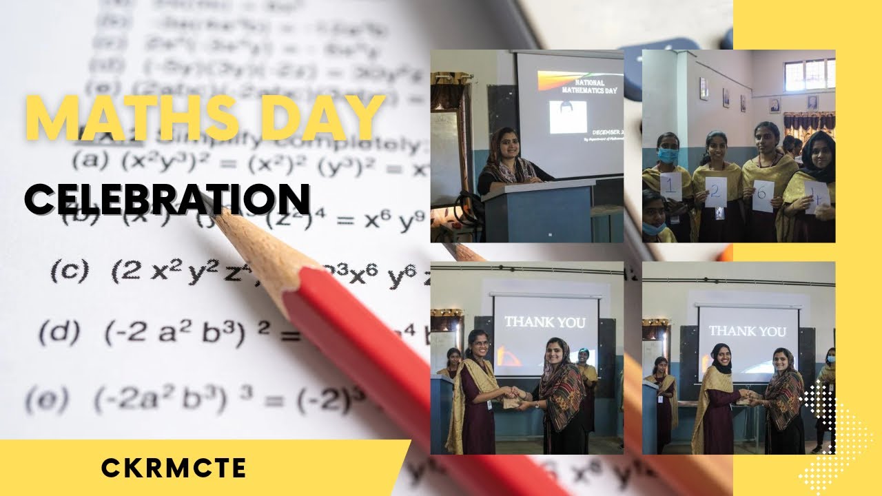 National Mathematics Day | Celebration | CKRMCTE | - YouTube