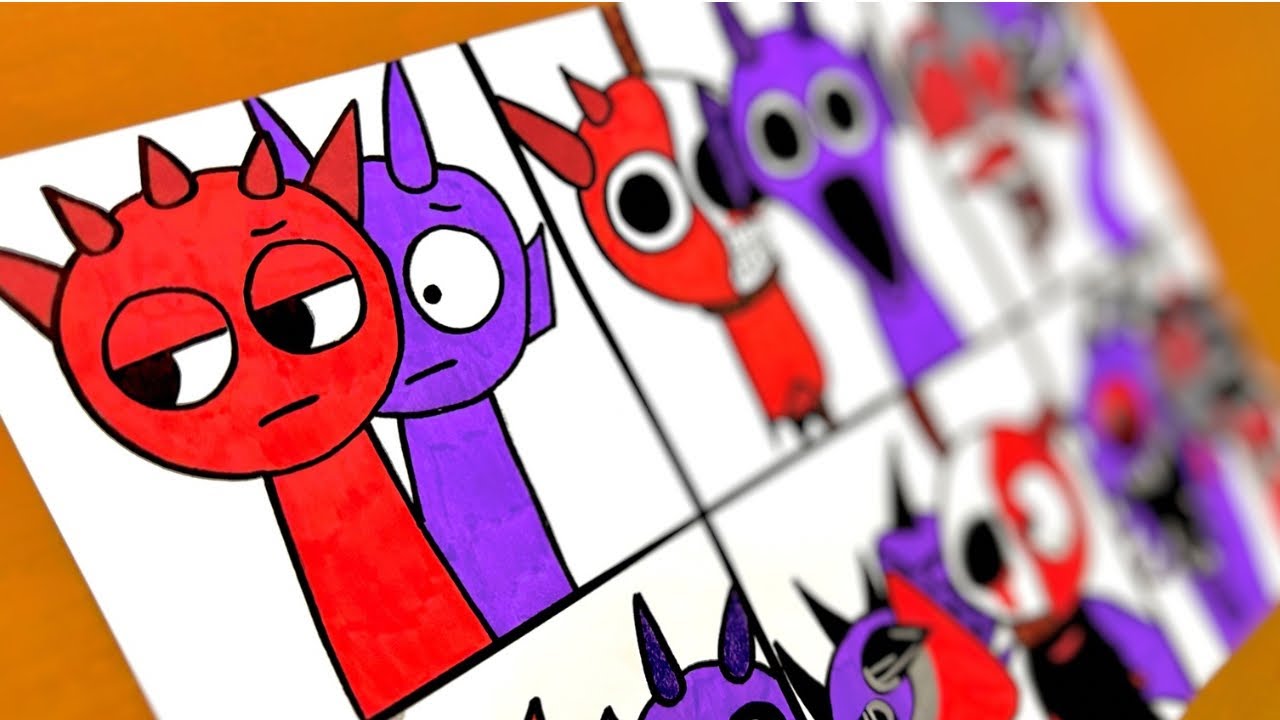 Incredibox Sprunki: Raddy & Durple Phase 1 to Phase 6 | Drawing Sprunki ...