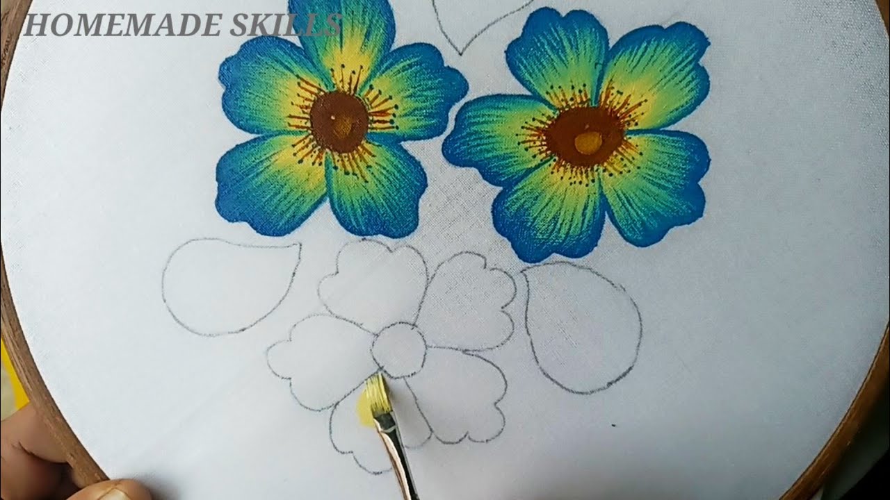 Easy And Beautiful Pillow Cover Painting Design|Painting Design|Pillow ...