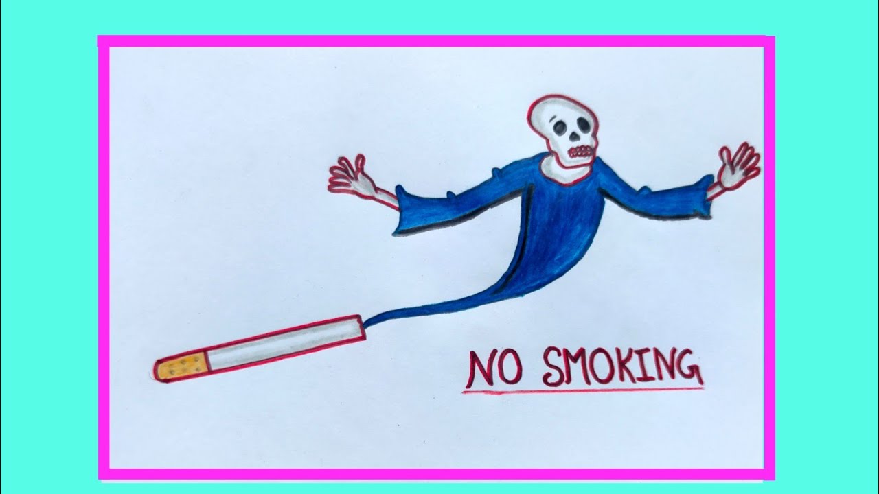 World No Tobacco Day Drawing ।। tambaku nishedh drawing ।। No smoking ...
