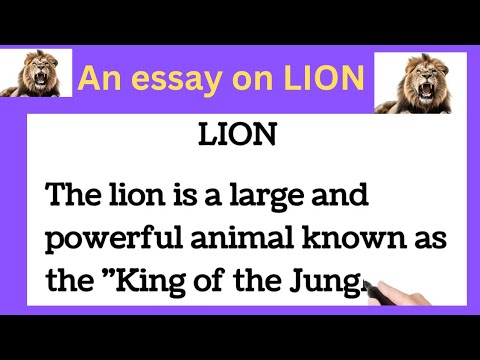essay on lion in english | 10 lines on lion। write a paragraph on lion ...