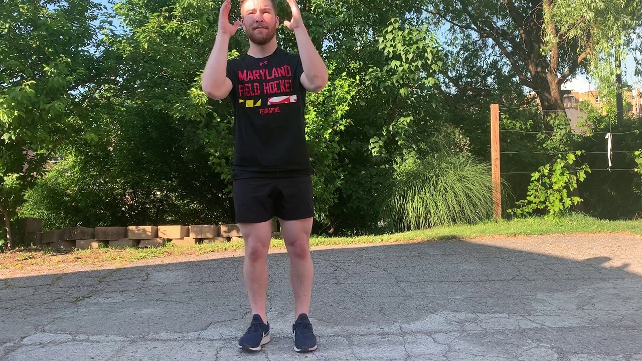 Hands at Shoulders Split Squat Snap Down - YouTube