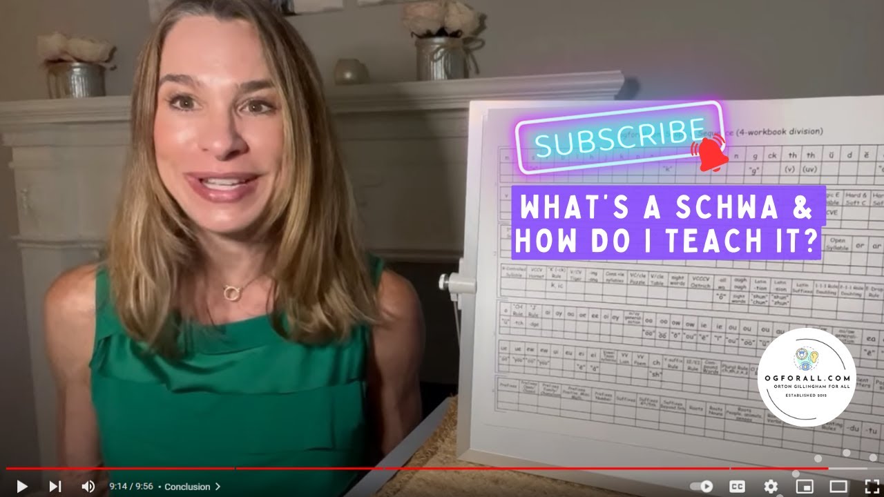 How to Teach Schwa from Orton Gillingham Coaching - YouTube