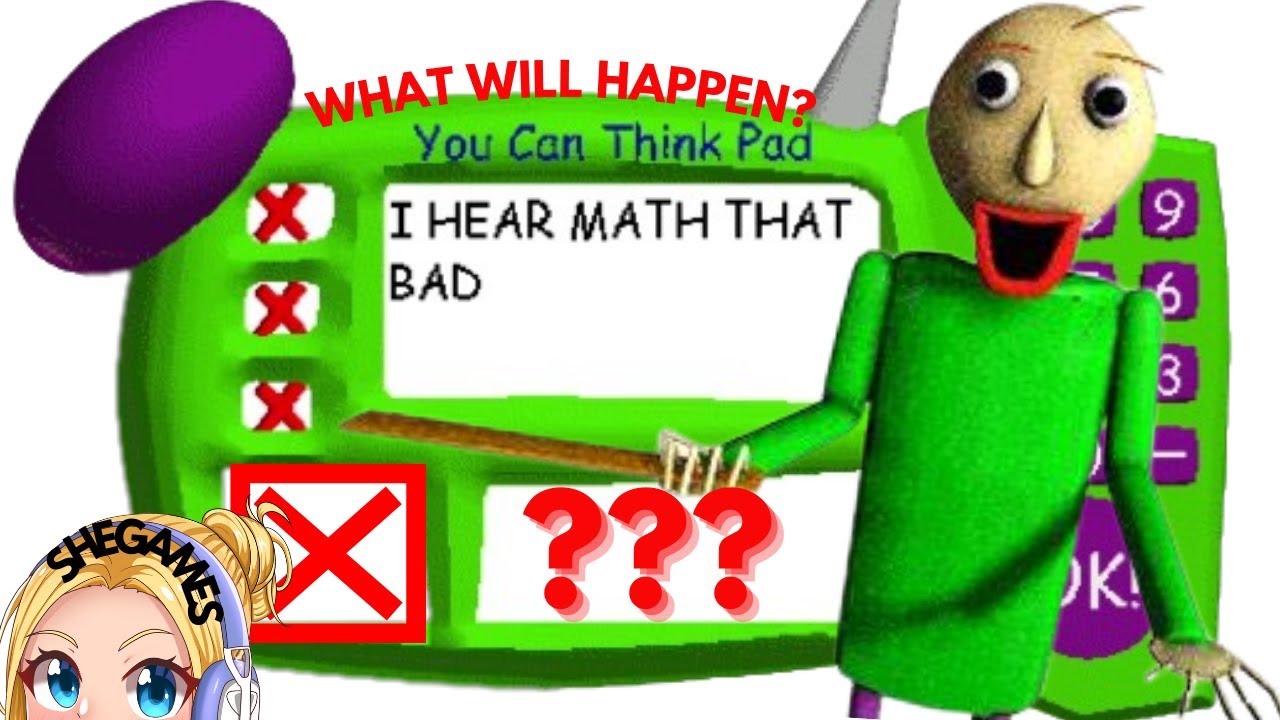 Answering All Questions Wrong In Baldi's Basics = ???? - YouTube