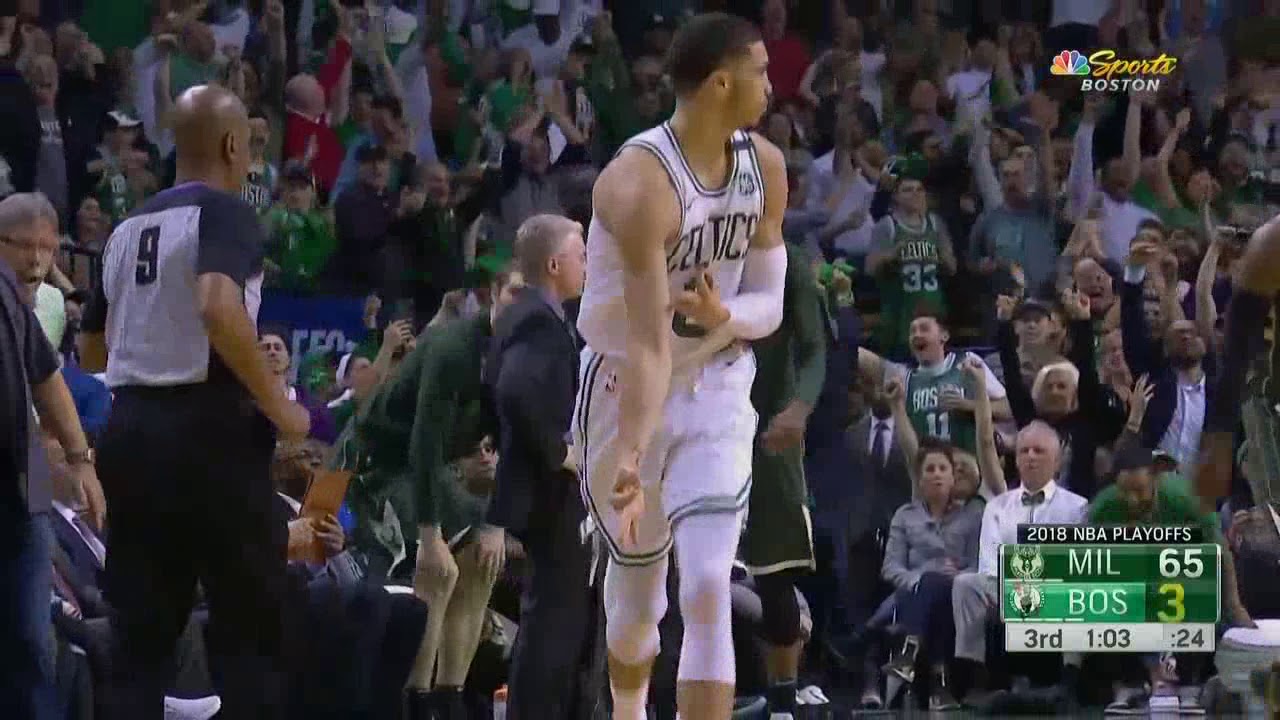 NBA, playoff 2018, Celtics vs. Bucks, Round 1, Game 7, Move 41, Jayson ...