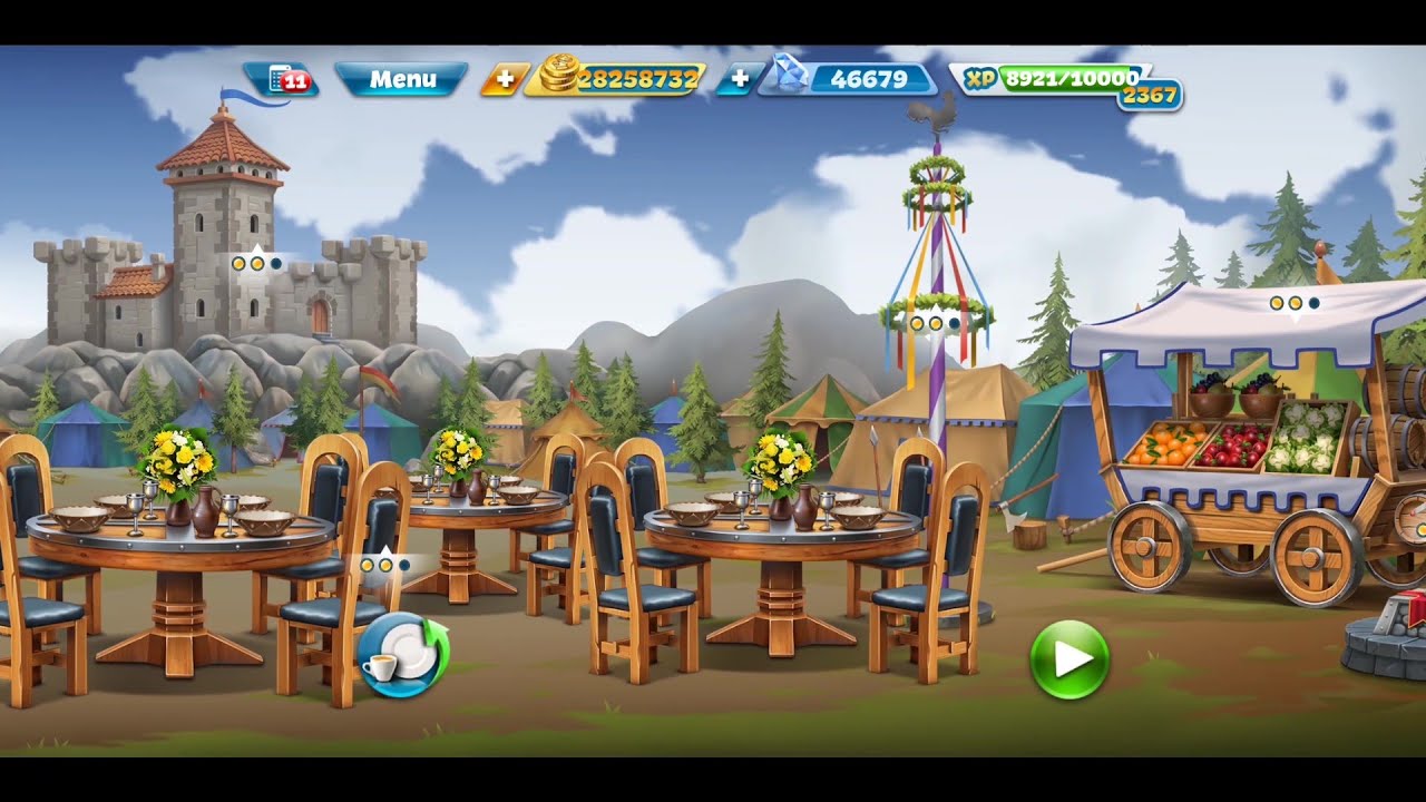 Cooking Fever - The Medieval Fair Level 21-25 - YouTube
