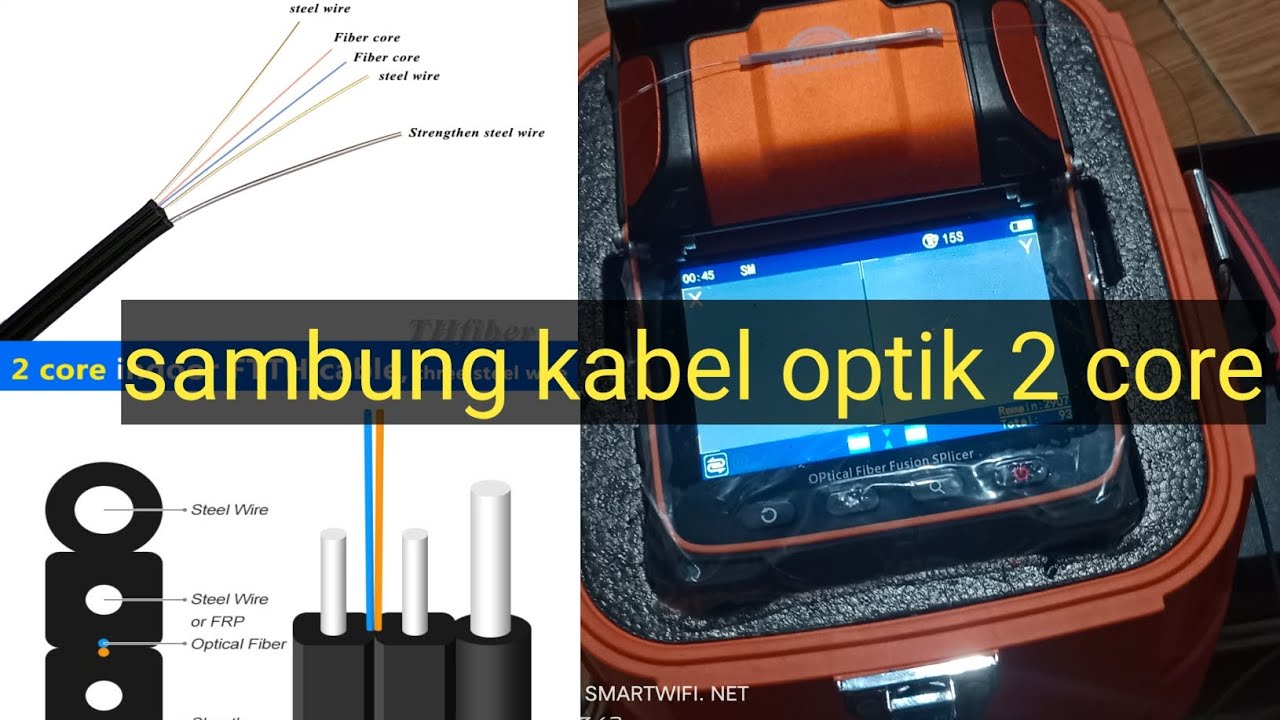 SAMBUNG KABEL OPTIK 2 CORE DENGAN MUDAH (CARA 1) - YouTube