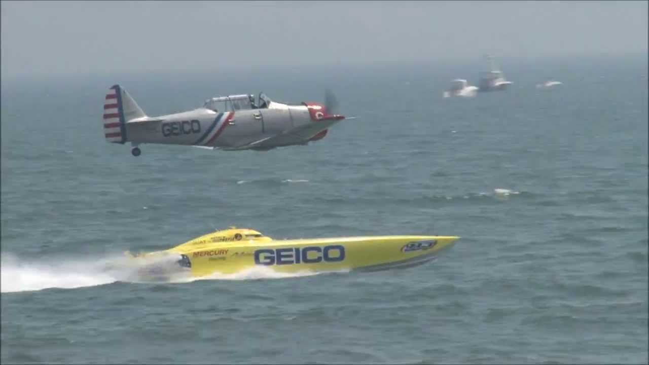 2013 Atlantic City Airshow - Miss GEICO Speedboat Race - YouTube