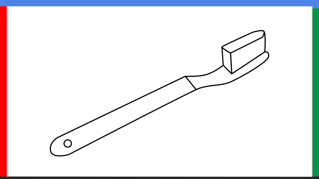 How to draw a Toothbrush step by step for beginners - YouTube