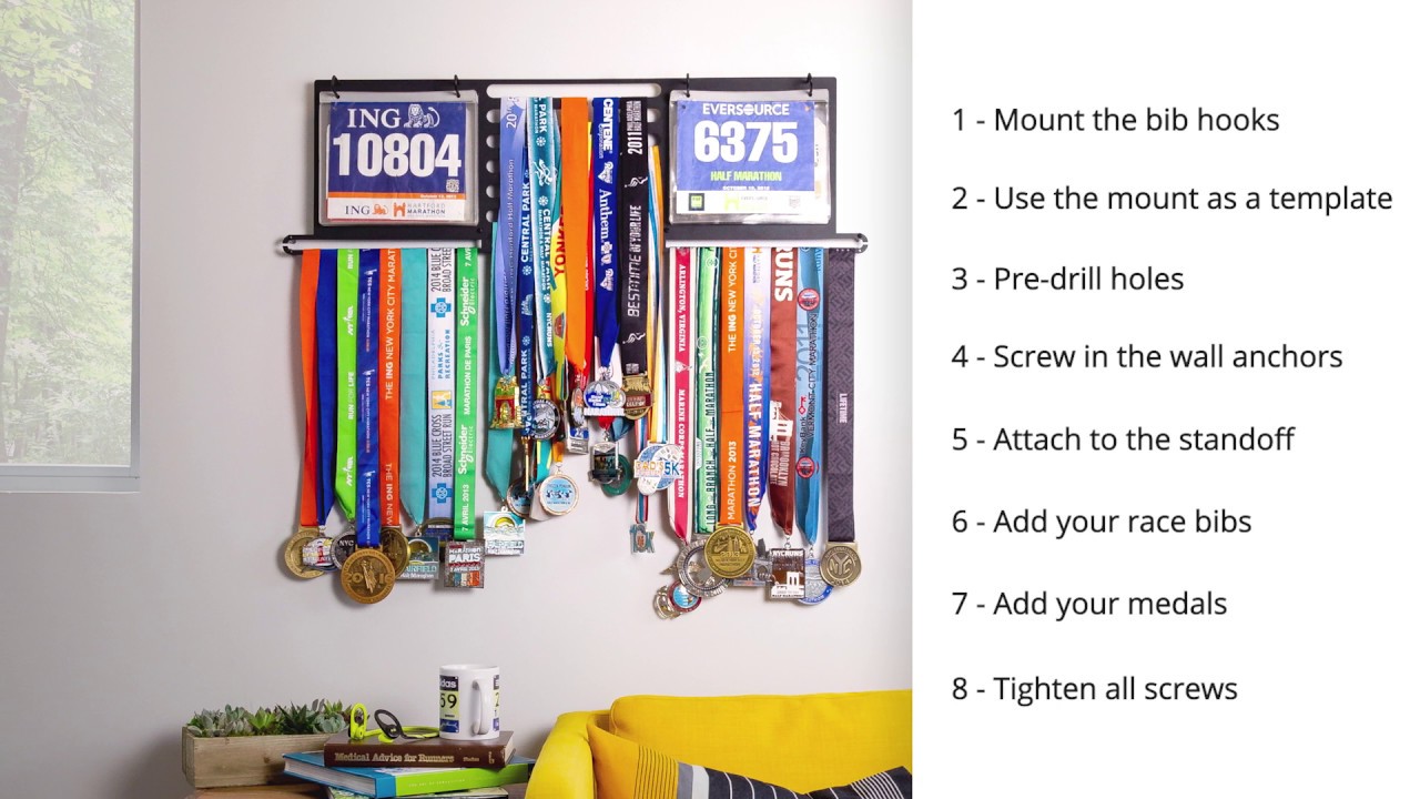 Deluxe BibFOLIO+™ Race Bib and Medal Display by Gone For A Run - How To ...