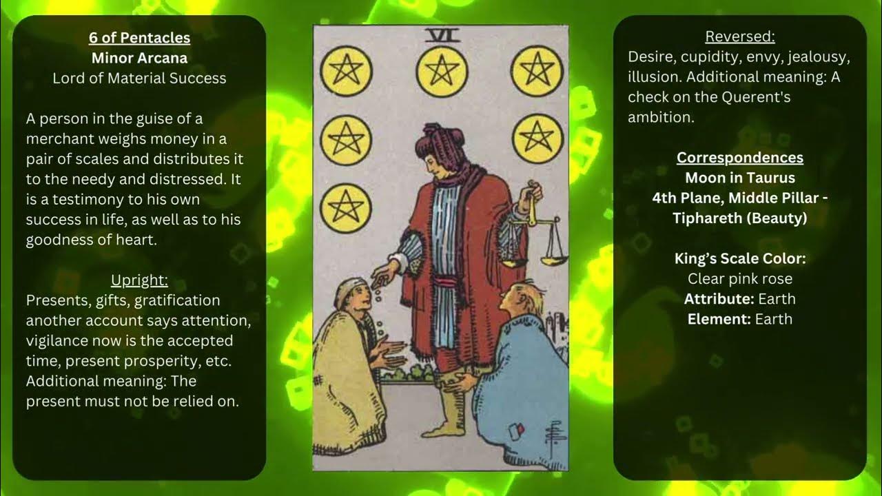 Keys To The Tarot 6 Of Pentacles Youtube