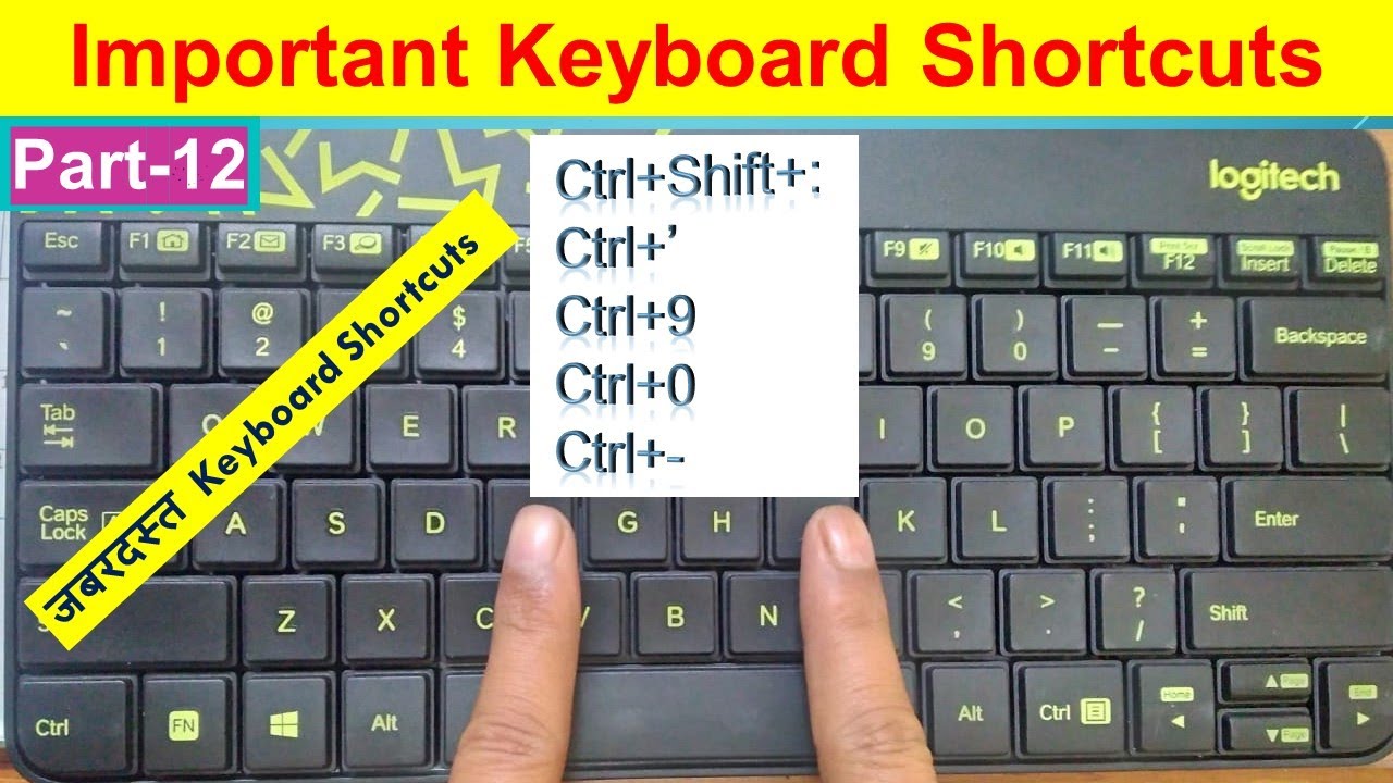 Part-12 Keyboard shortcut keys I keyboard shortcuts I Keyboard ...