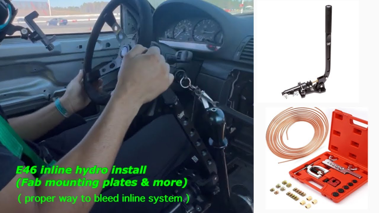BMW E46 DRIFT BUILD: ultimate inline hydro install and tips on how to properly bleed the brakes ...