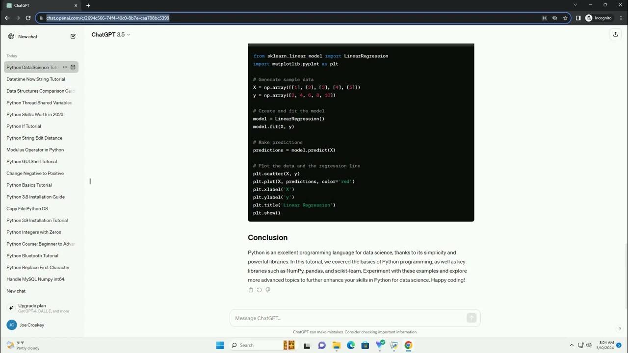 great learning python for data science - YouTube