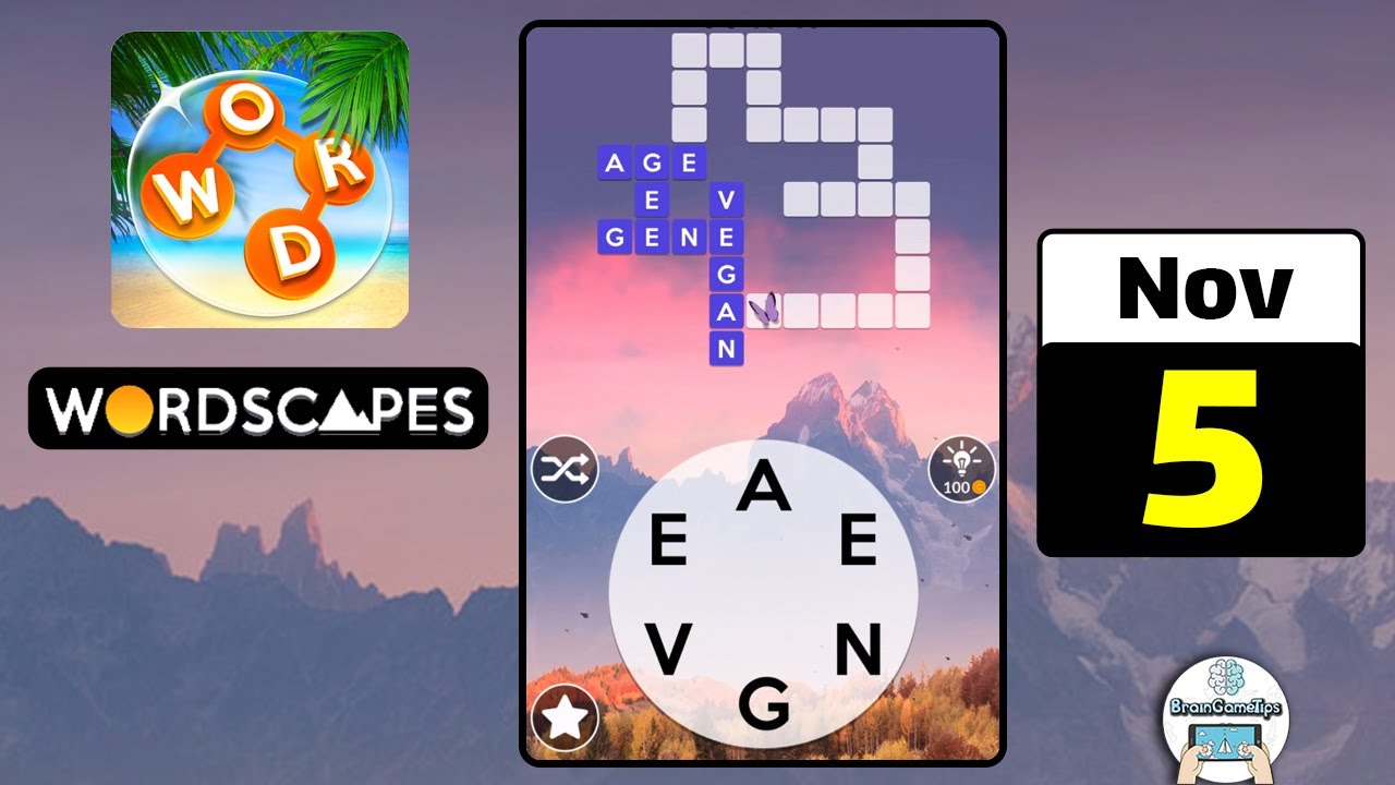 Wordscapes Daily Puzzle November 5 2022 Answer YouTube