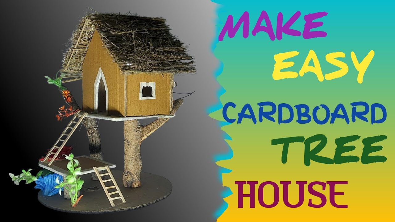 art and craft with paper । cardboard house। west material craft ...