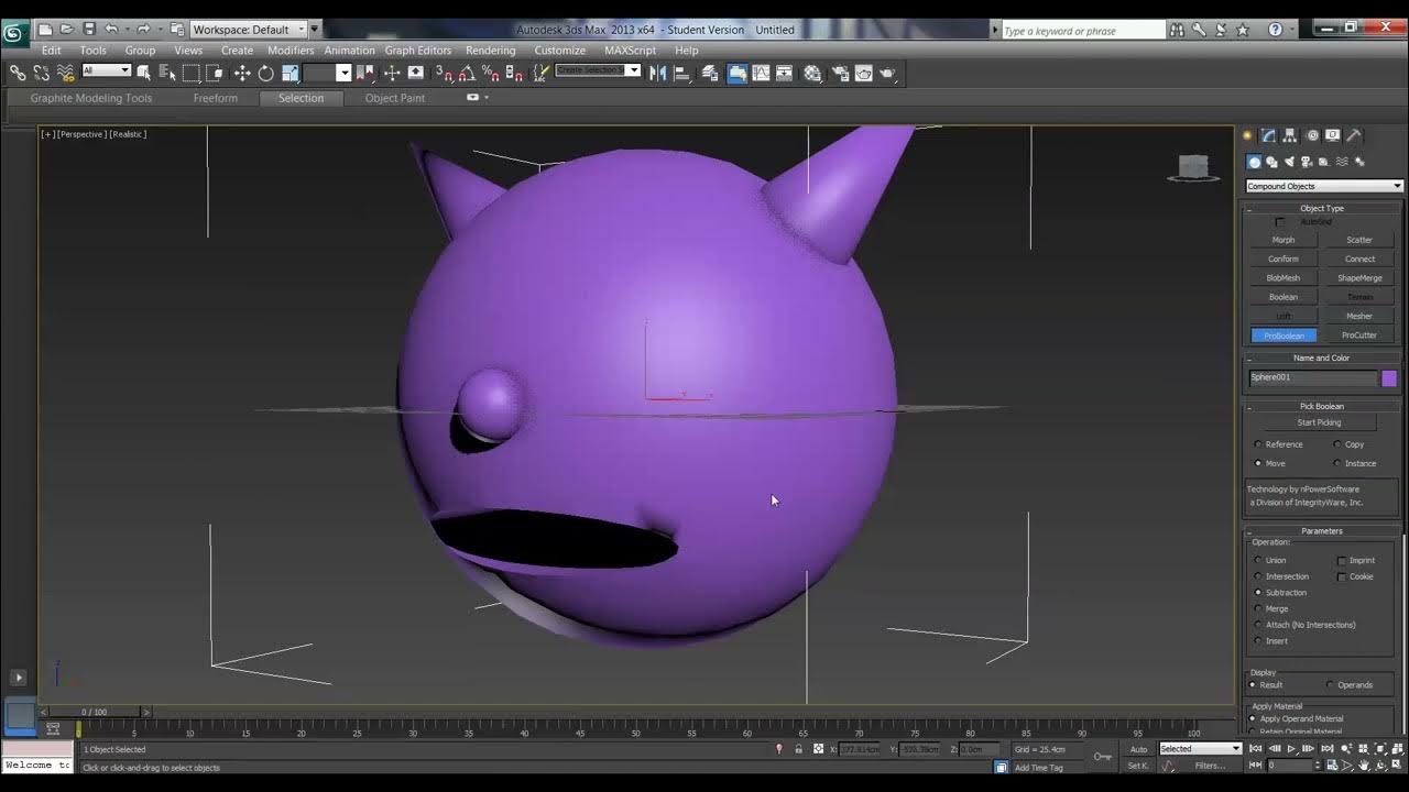 3DS Max Boolean Operations - YouTube