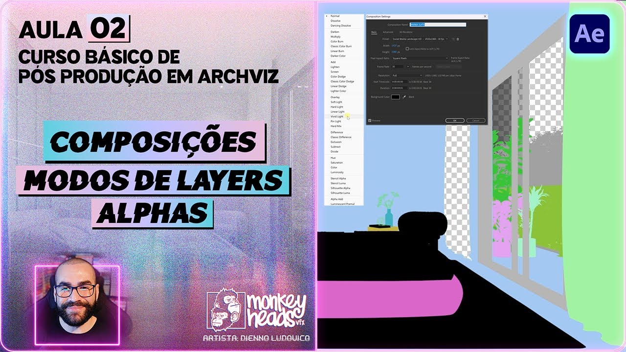 CURSO BÁSICO DE PÓS PRODUÇÃO EM AFTER EFFECTS PARA ARCHVIZ - AULA 02 ...