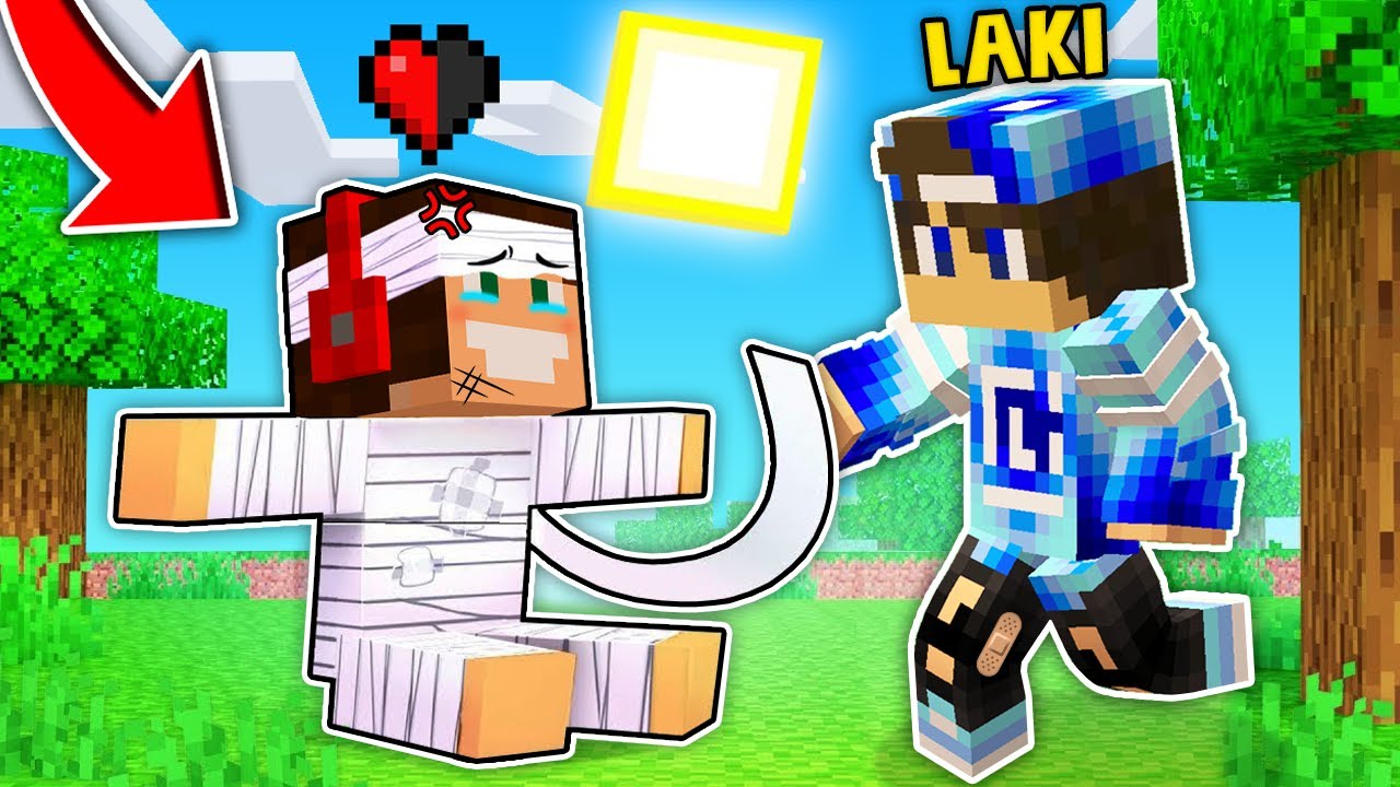 JESTEM CAŁY W BANDAŻU PRZEZ 24H W MINECRAFT?! GPLAY & LAKI - YouTube