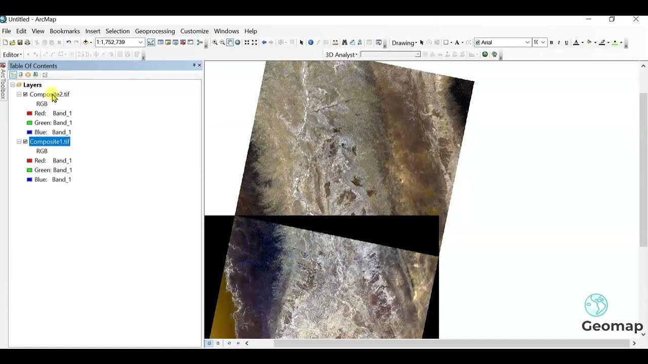 How to mosaic Landsat images using ArcMap - YouTube