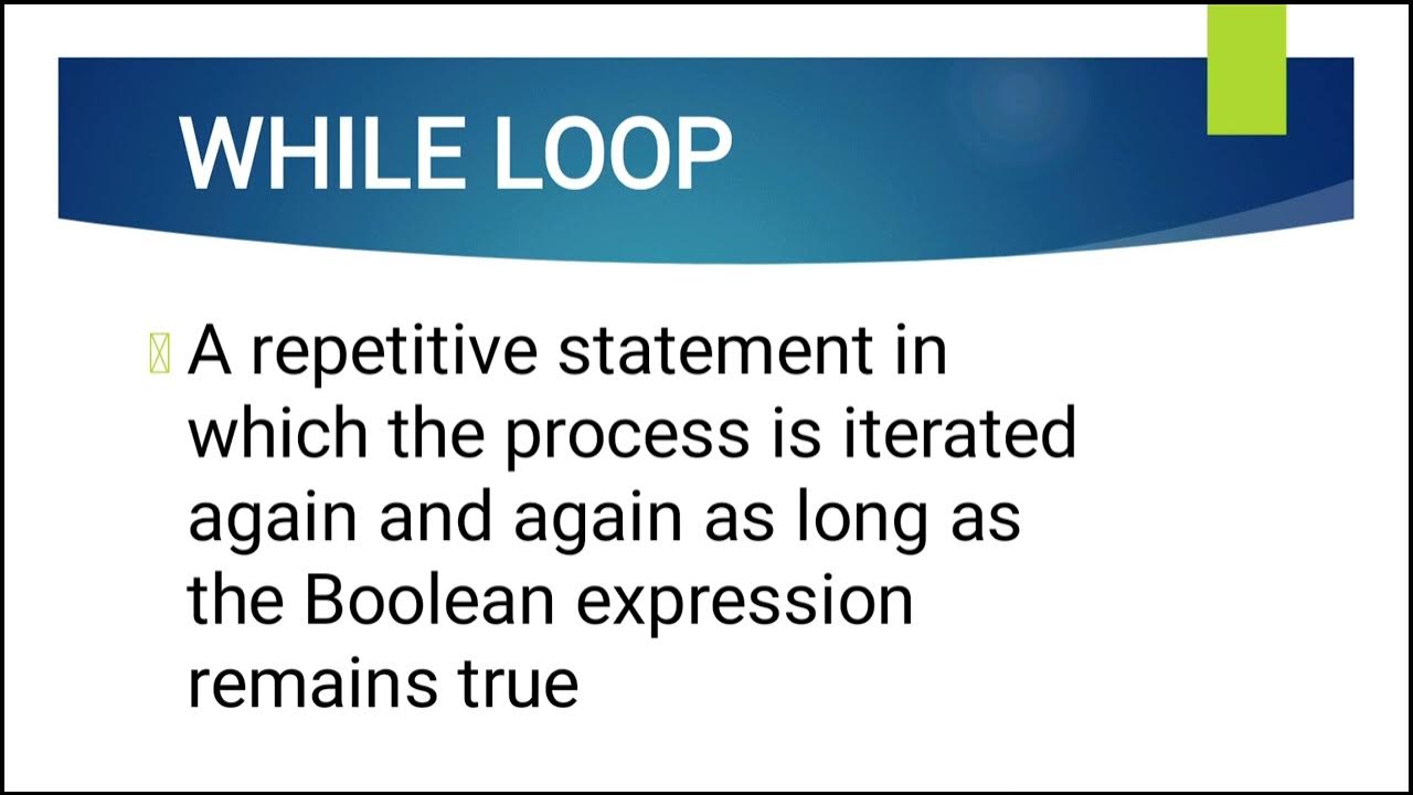 REPETITION CONTROL STRUCTURES - YouTube