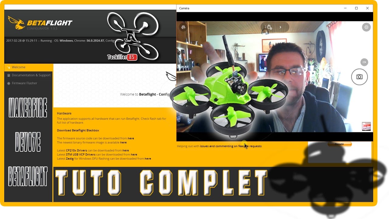TUTO MAKERFIRE BETAFLIGHT & DEVO 7E / Set Up, Config et Conseils - YouTube