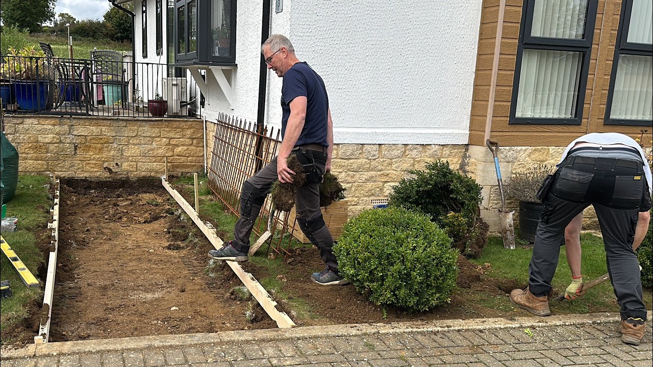 How to make a concrete path / base - YouTube