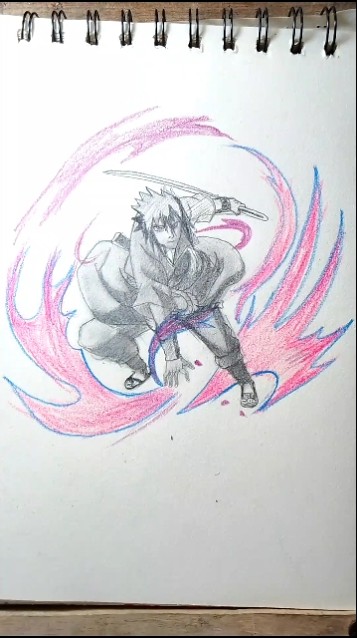 Sasuke speed drawing from stickman #animedrawing #sasuke #speeddrawing ...