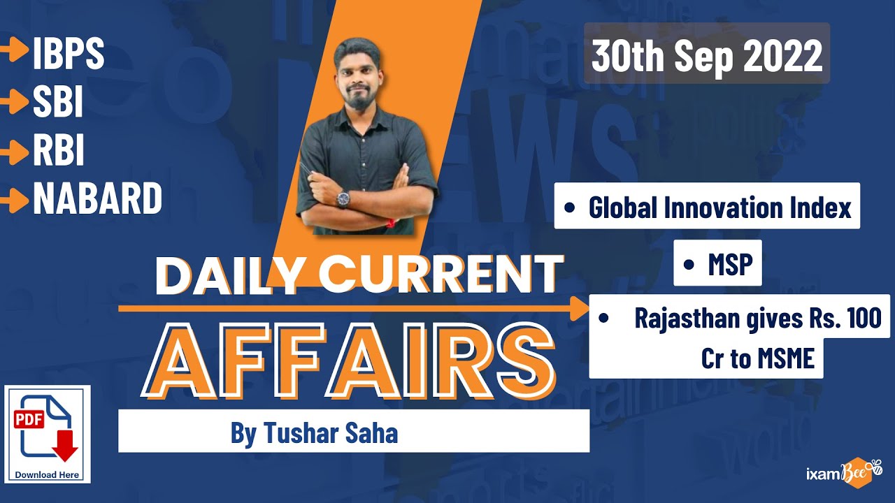 30th September 2022 | Daily Current Affairs in Hindi & English ...