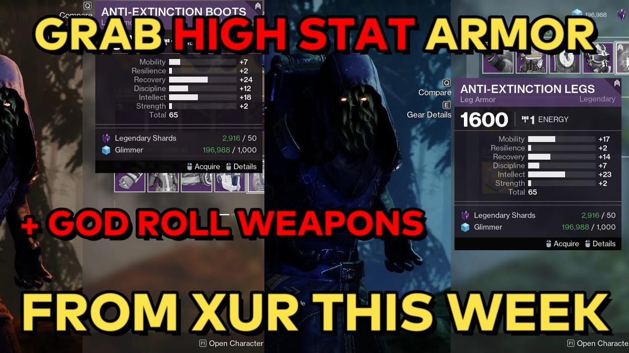 Grab GOD ROLL Weapons & HIGH STAT Armor From Xur This Week in Destiny 2 ...