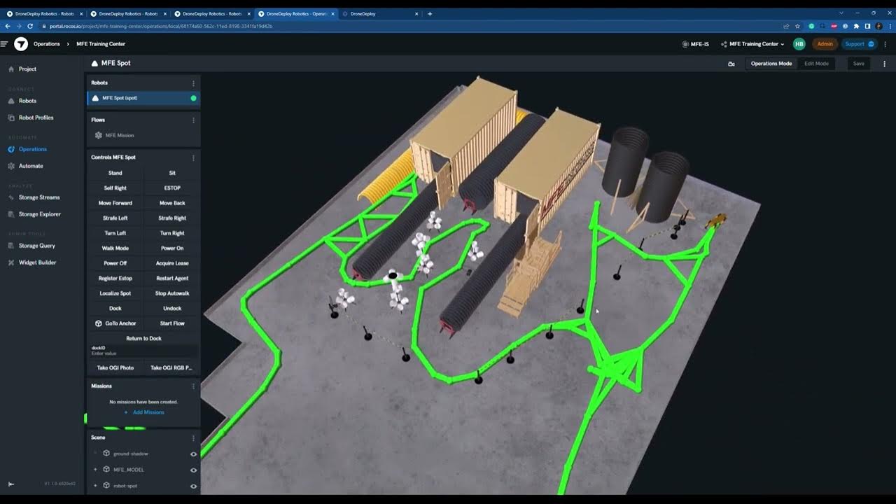 DroneDeploy robotics platform demo with the MFE OGI camera integration - YouTube