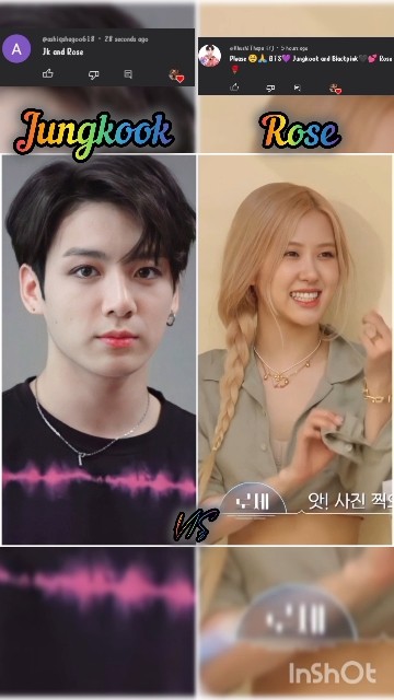 Jungkook V/S Rose#subscribe #btpink #jk #ytshorts #rose #btsarmy ...
