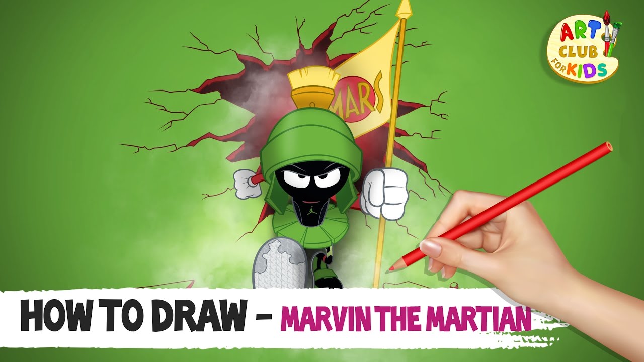 How to draw Marvin the Martian | Looney Tunes Show | Cartoon Network ...