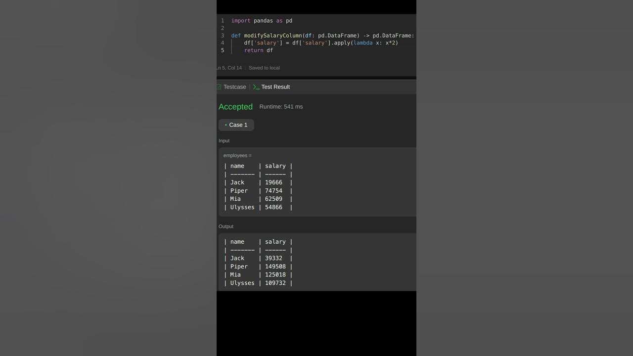 Leetcode 2884 Modify Columns Youtube