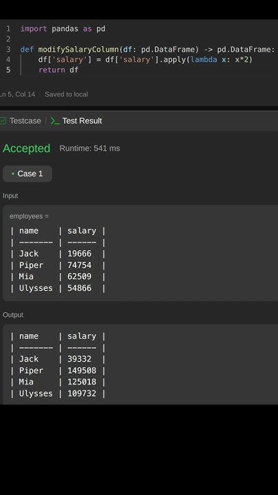 Leetcode: 2884. Modify Columns - YouTube