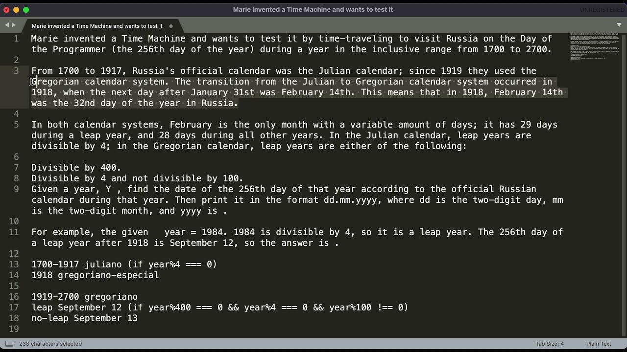 Solución Ejercicio HackerRank Day of the Programmer - YouTube